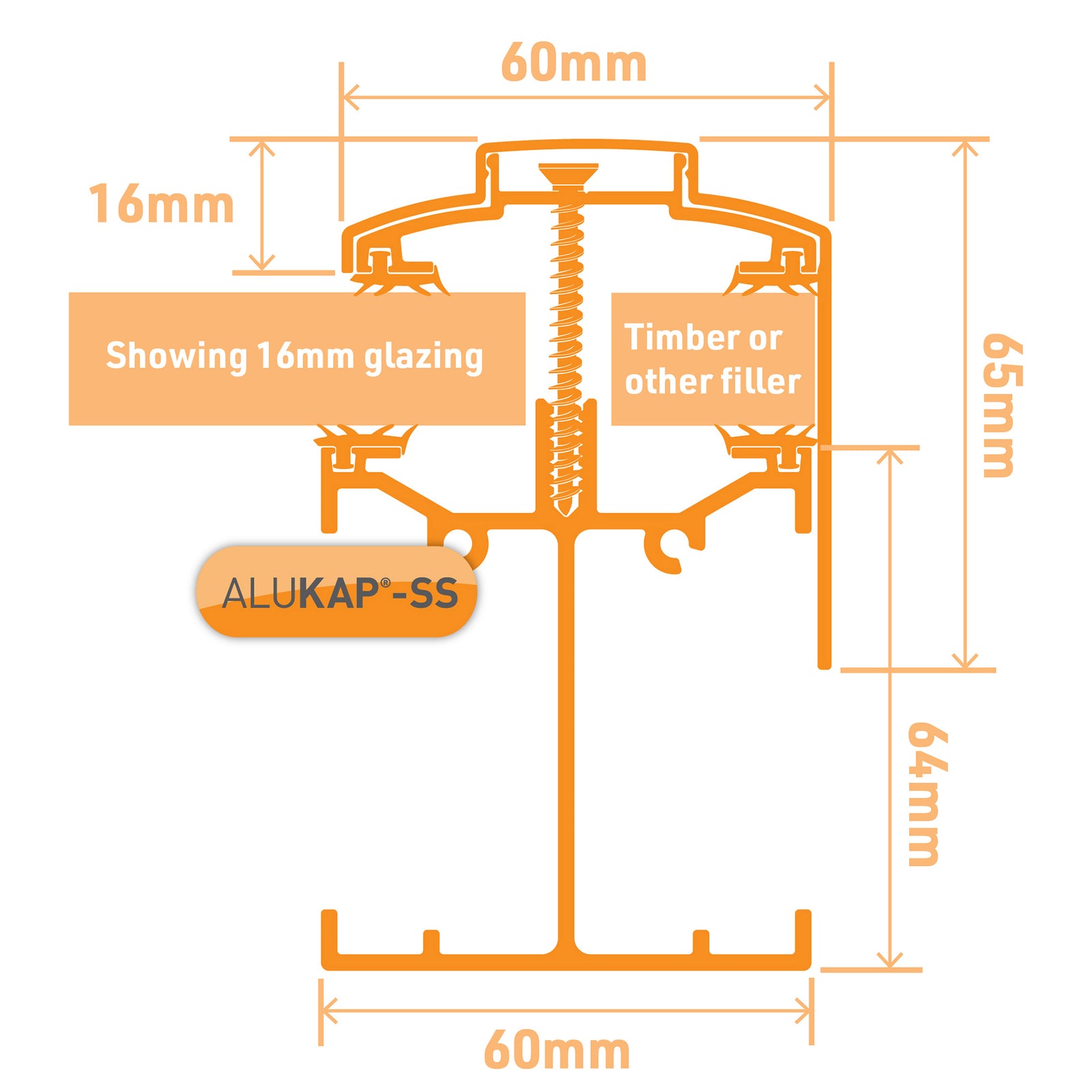 Alukap-SS Low Profile Gable Bar | Clear Amber Shop