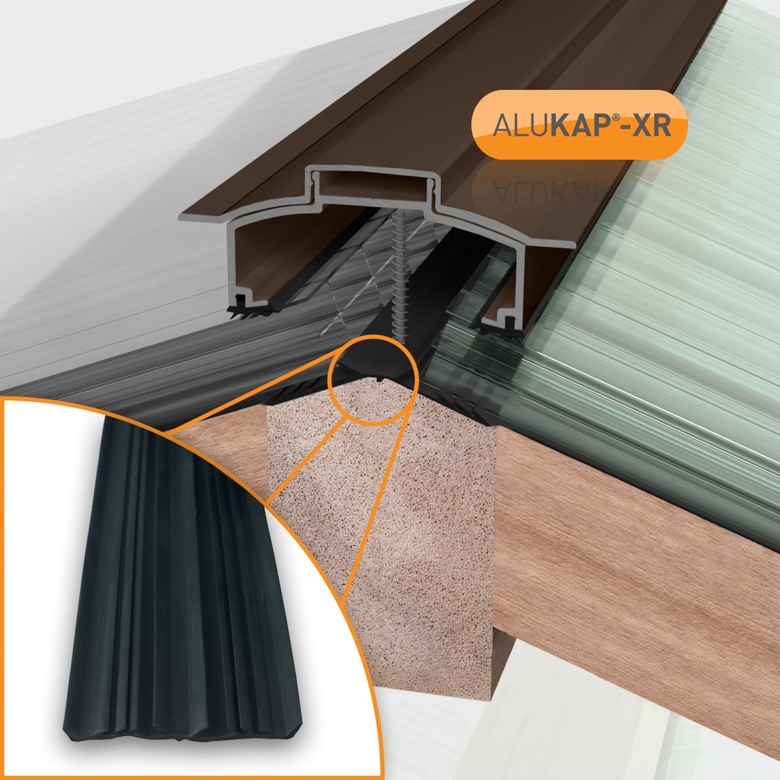 Alukap-XR 60mm Hip Glazing Bar | Aluminium Hip Bar for glass