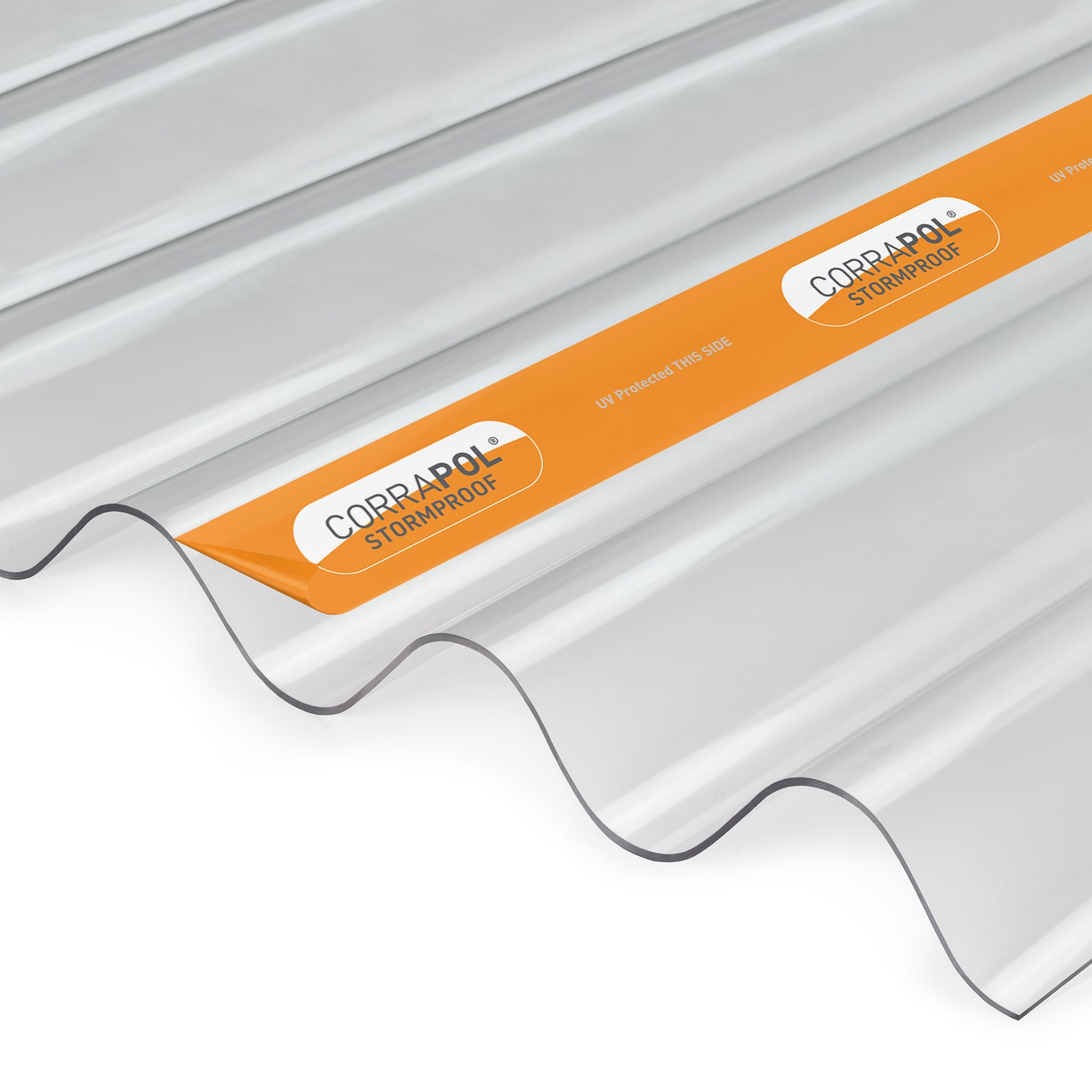 Corrapol Stormproof Corrugated Roof Sheet | Clear Amber Shop