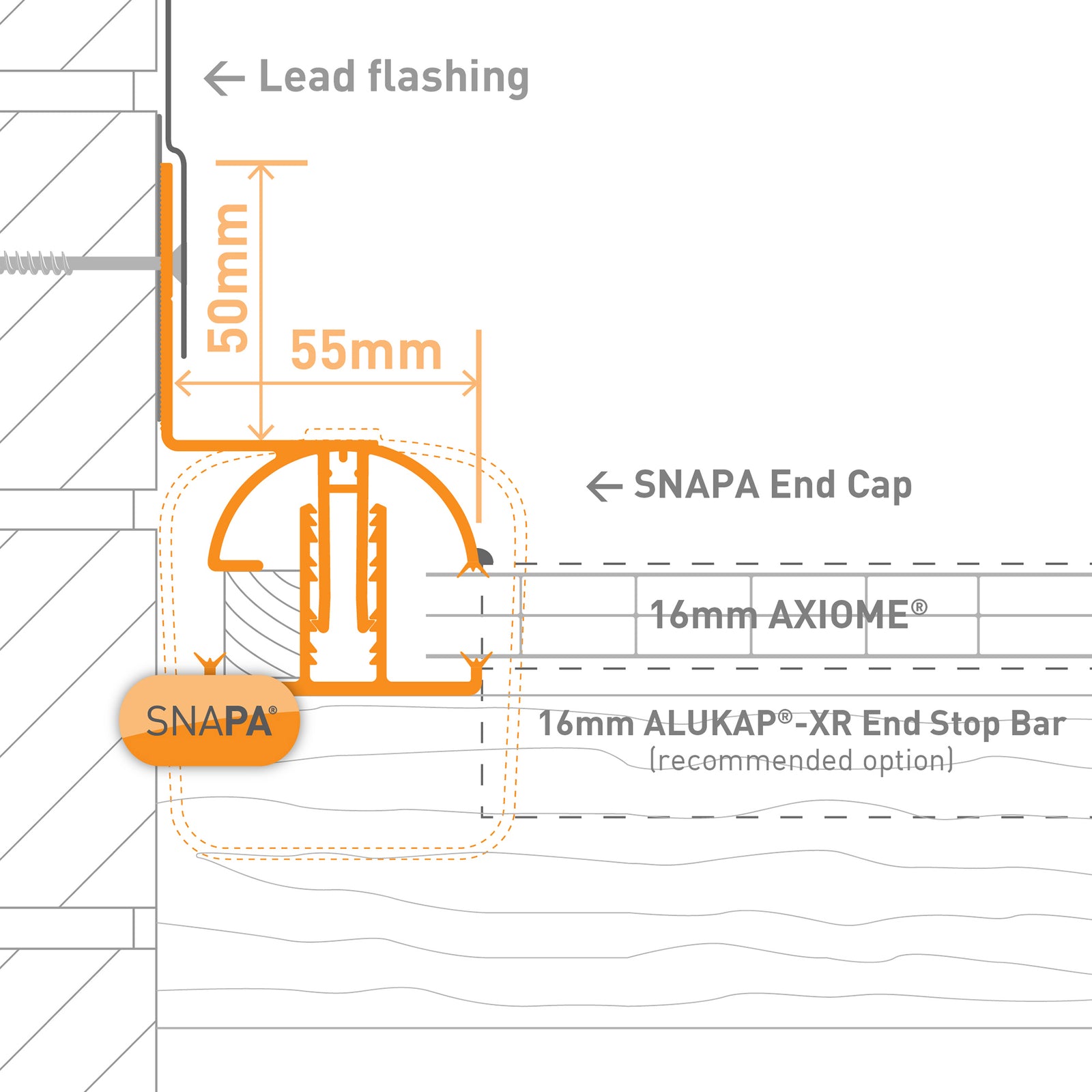 Snapa Snap Fix Wall Glazing Bar | Clear Amber Shop